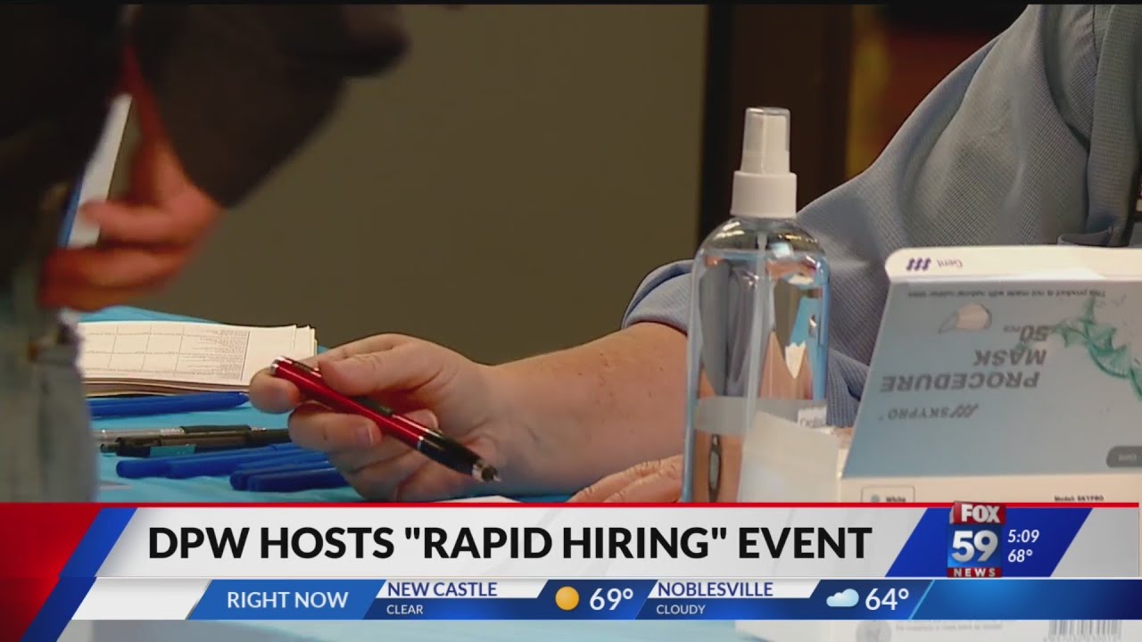 DPW looking to fill 50 positions with rapid hiring fair - YouTube
