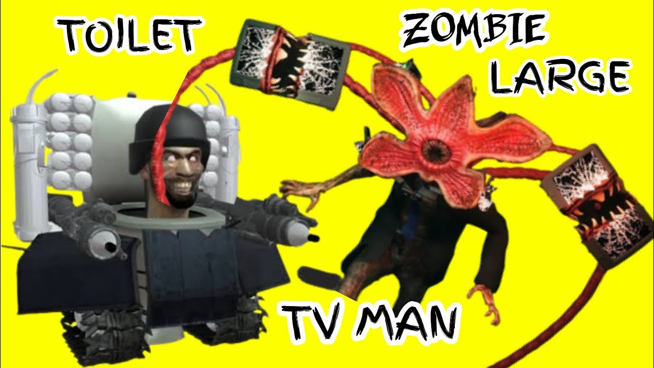 Skibidi toilet missile overload VS Zombie large TV man - YouTube