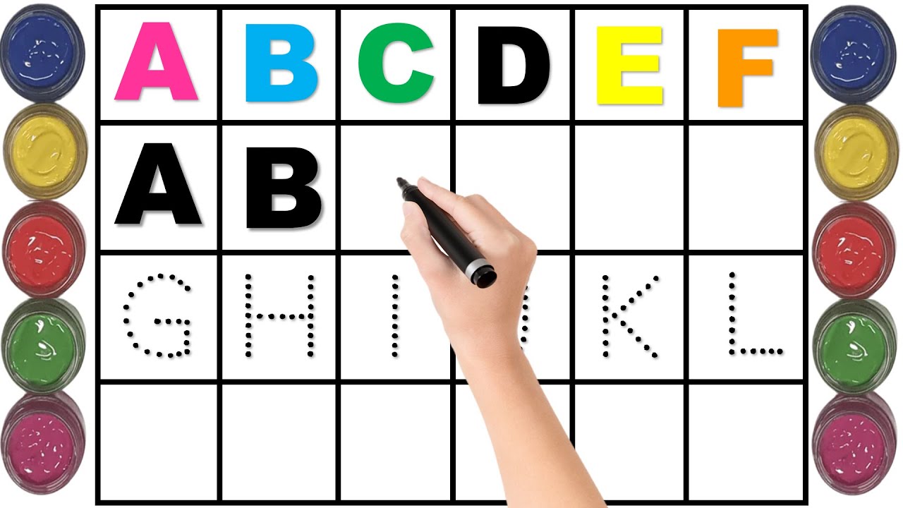 Learn ABCD, Collection for alphabet writing along the dot line for kid ...