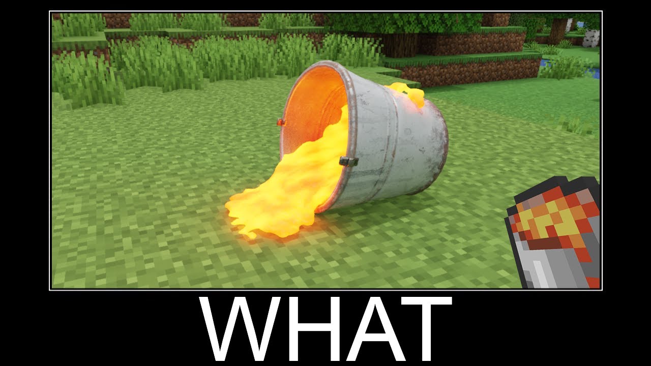 Minecraft realistic wait what meme, Lava, Water, Slime #103 - YouTube