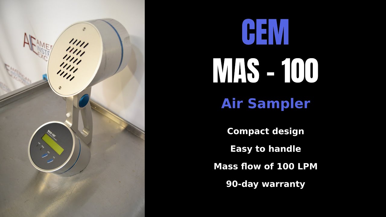CEM MAS-100 Microbial Air Monitoring System (Item: 4688C SAMPLER) - YouTube