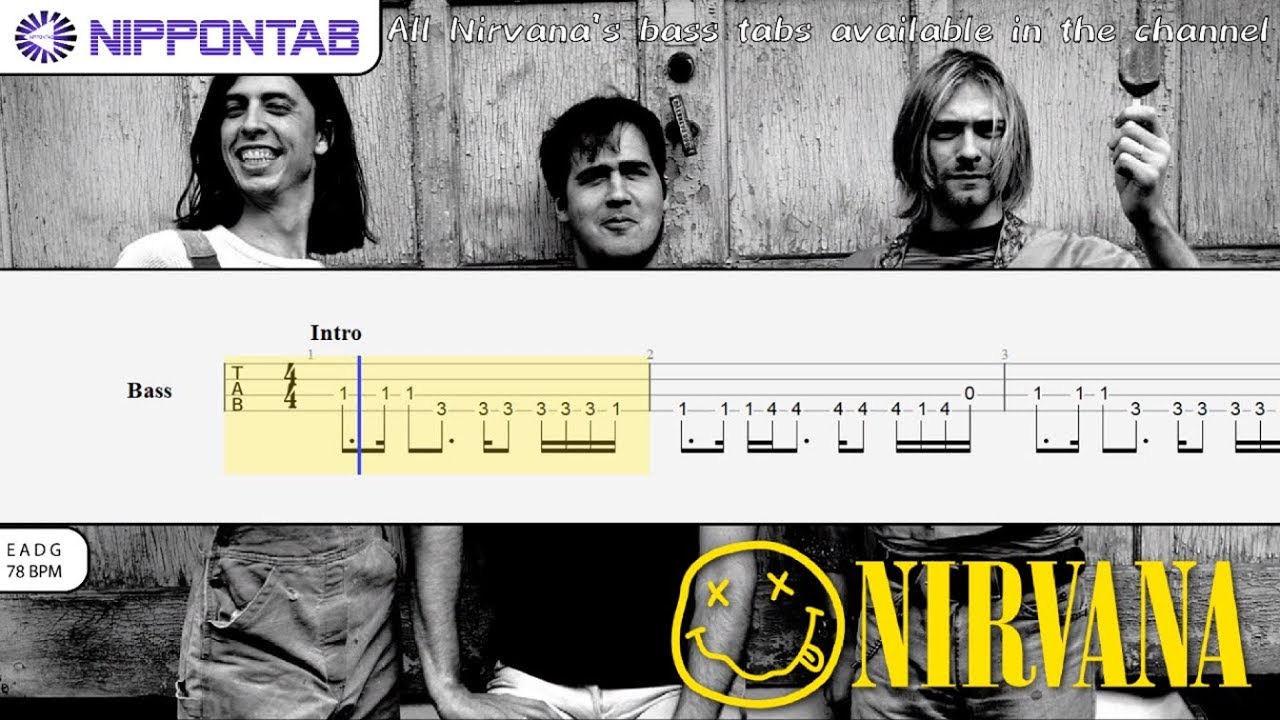 【Bass TAB】〚Nirvana〛In Bloom ベース tab譜 - YouTube