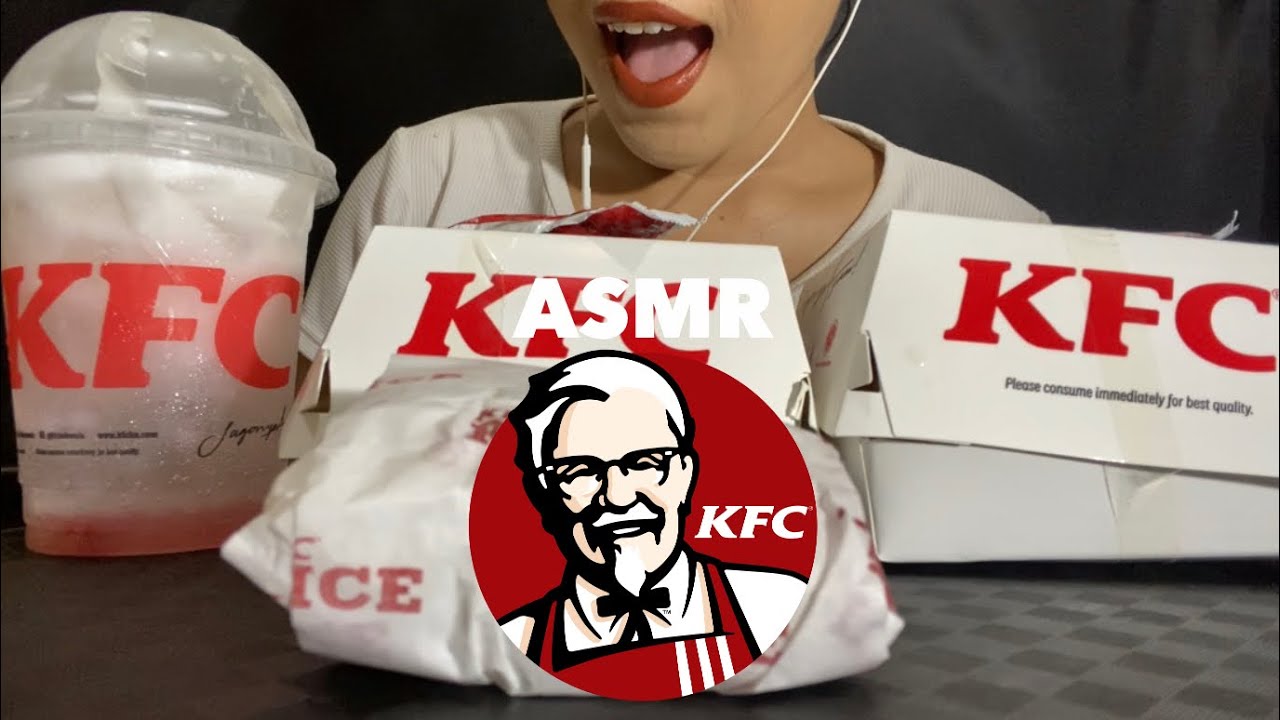 ASMR KFC (ZUPER CRUNCH BURGER, SPICY LIME CHICKEN & LOVLYCHEE FLOAT ...