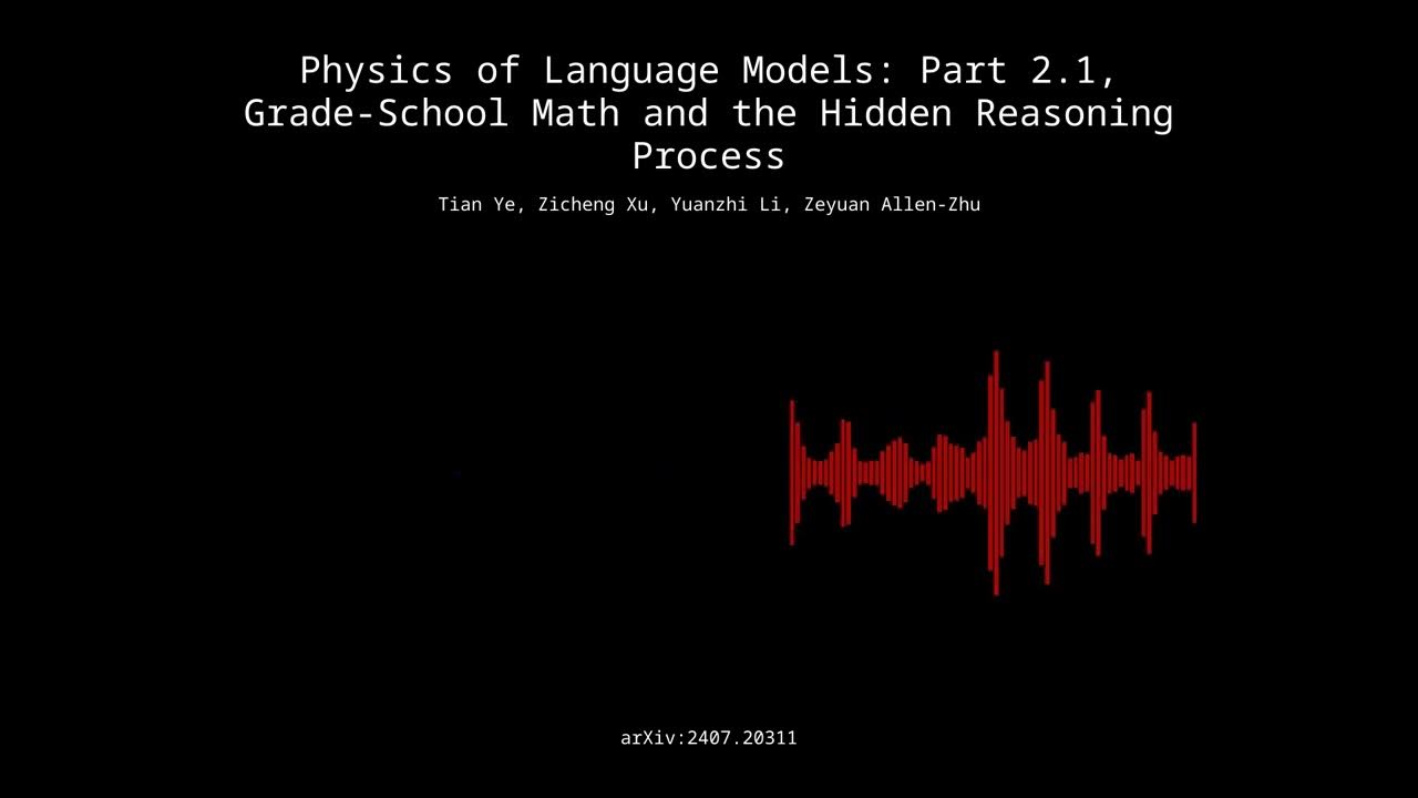 2407.20311 - Physics of Language Models: Part 2.1, Grade School Math ...