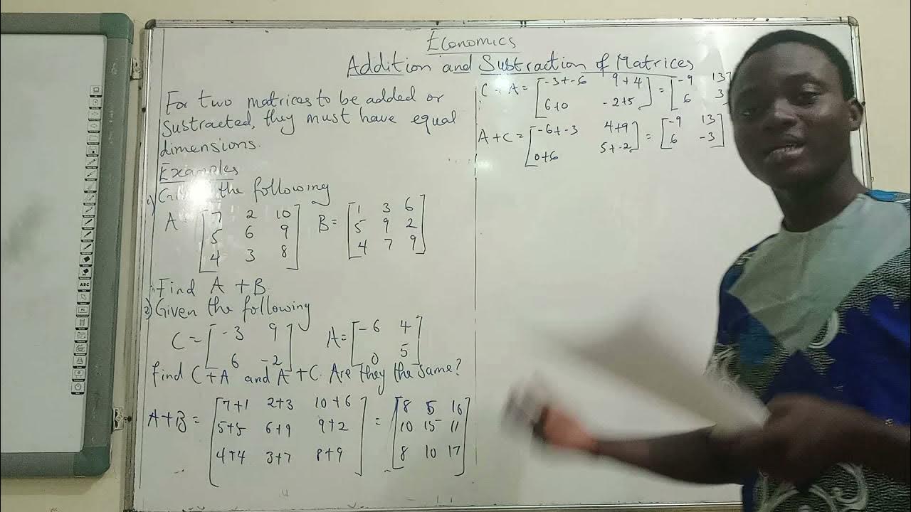 How to add and subtract Matrices - YouTube