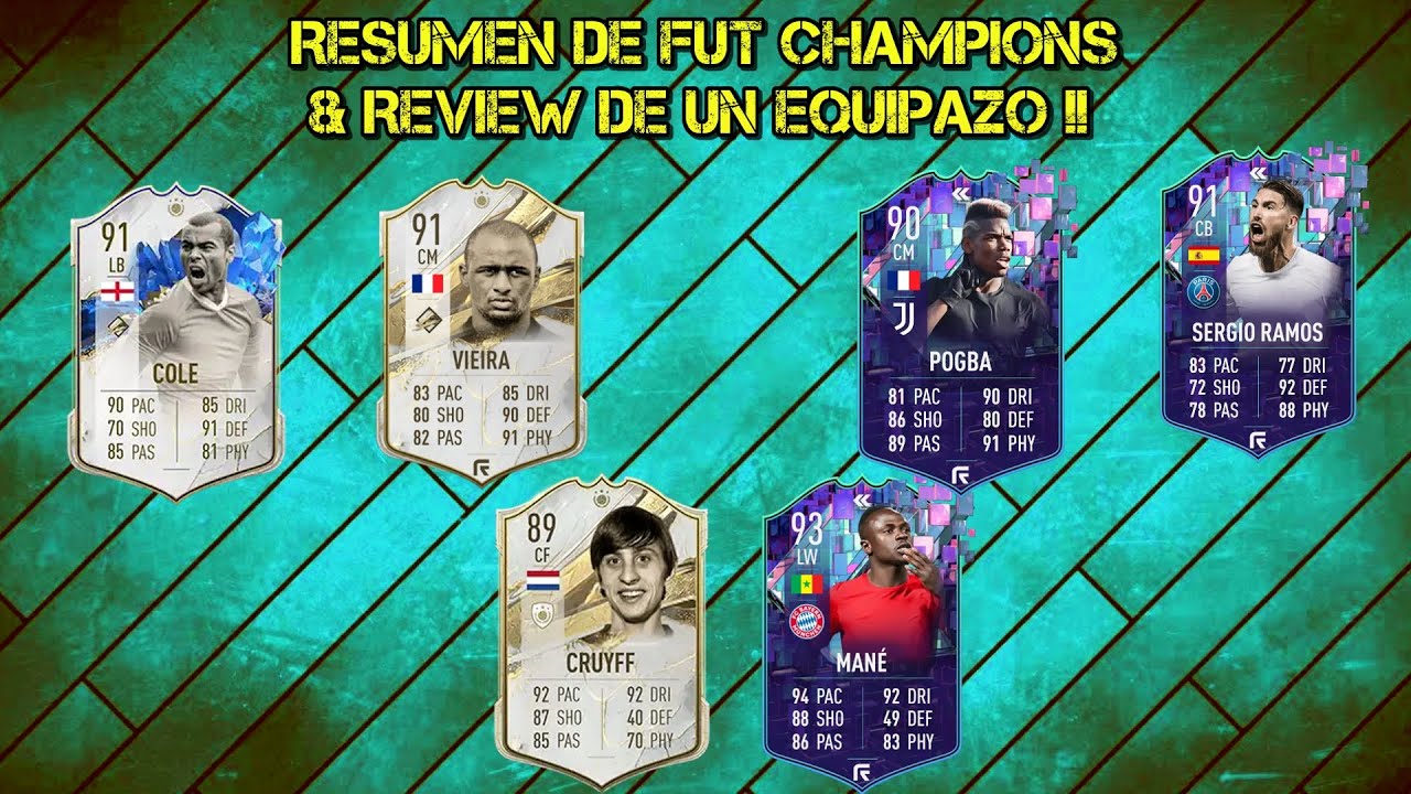 RESUMEN FUT CHAMPIONS & REVIEW DE: VIEIRA PRIME 91, CRUYFF BABY 89 ...