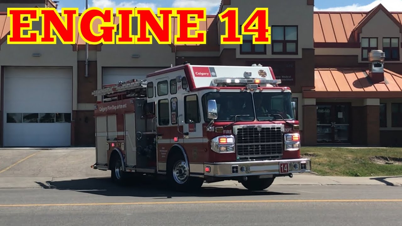 **ONCOMING TRAFFIC** Calgary Engine 14 Responding HOT | CFD - YouTube