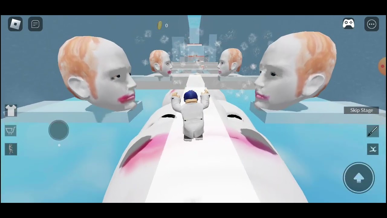 playing roblox horror face map#4 - YouTube