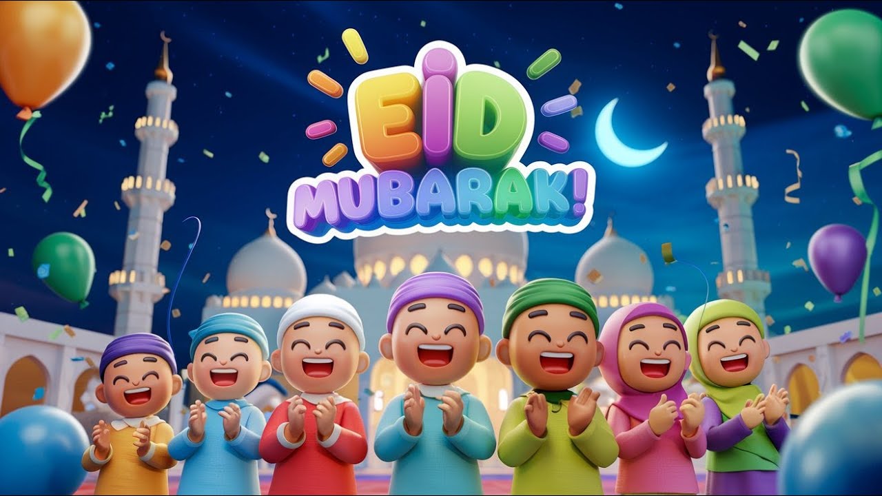 🎶 Eid is Here! 🎉 | Fun Eid-ul-Fitr Song for Kids | Islamic Celebration ...