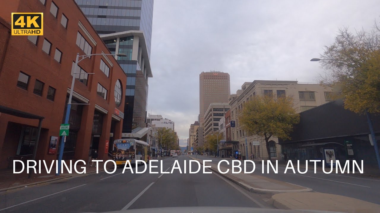Driving to Adelaide CBD in Autumn - YouTube