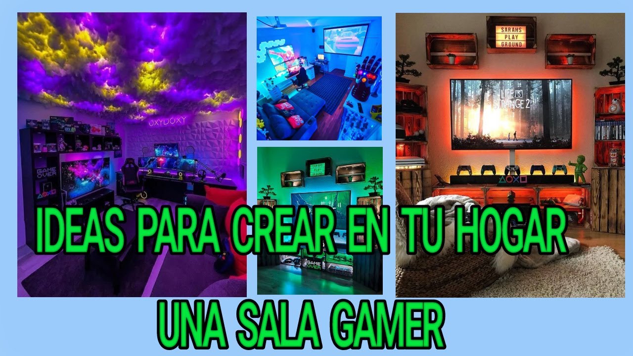 IDEAS PARA CREAR UNA SALA GAMER 🎮👍 DECORA TU HOGAR🤗🎮🎮 - YouTube