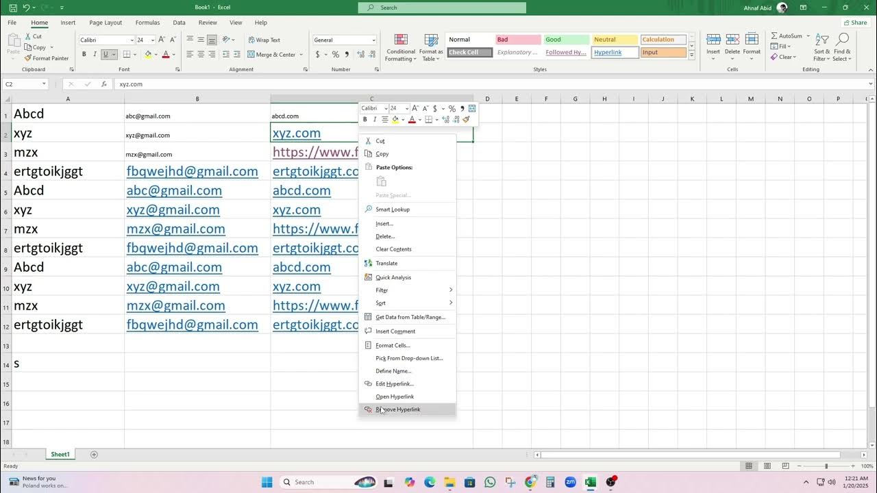 How to Remove Hyperlinks in Excel - YouTube