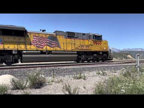 Strong Union Pacific Manifest Freight Train Northbound Palmdale Cutoff Milepost 484ish. 4KHDR ...