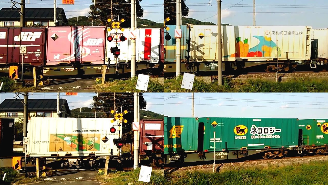【ENG SUB】東北本線コンテナ貨物列車 Japanese Freight Train (Colorful Container) - YouTube