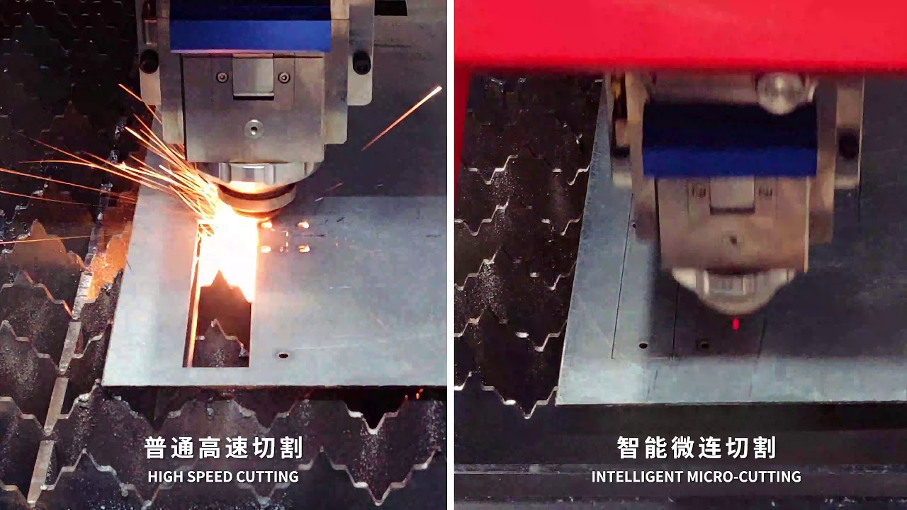 micro joint cutting of NCF Series #fiberlaser #cuttingmachine - YouTube