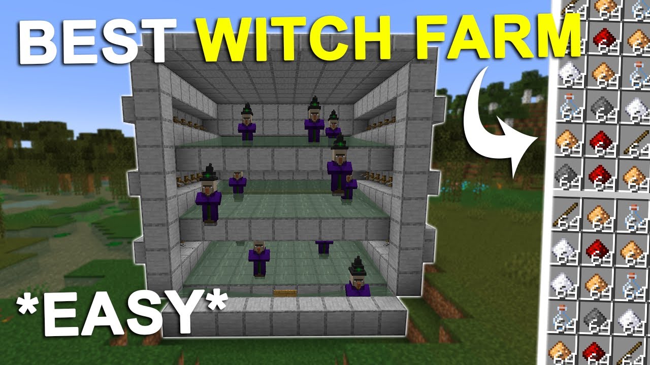Minecraft EASY Witch Farm Best Design 1.21.4 Tutorial - YouTube