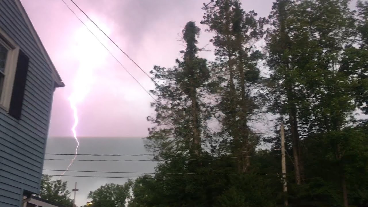 Close Thunder Lightning Strikes caught on camera and slowed down slow ...