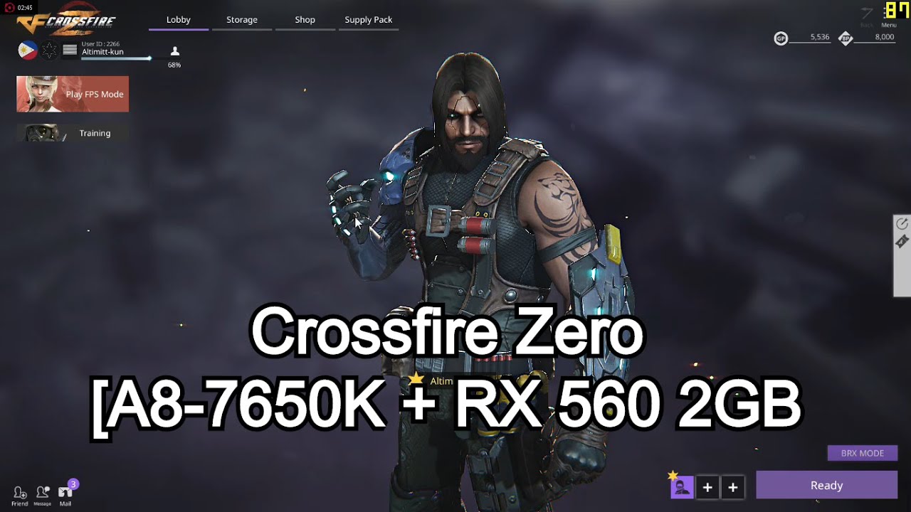 Crossfire Zero (FPS + BRX Mode) [A8-7650K + RX 560 2GB] - YouTube