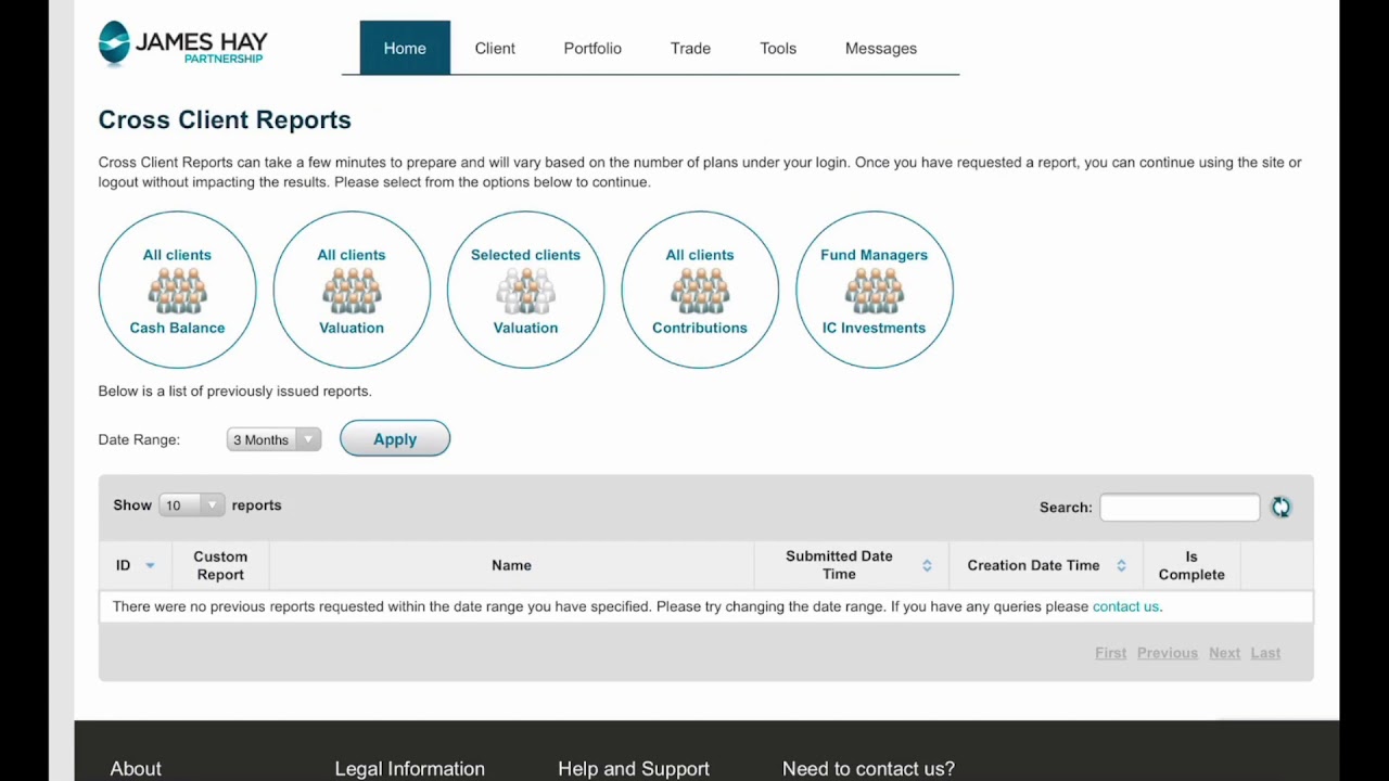 Request cross client reporting on James Hay online - YouTube