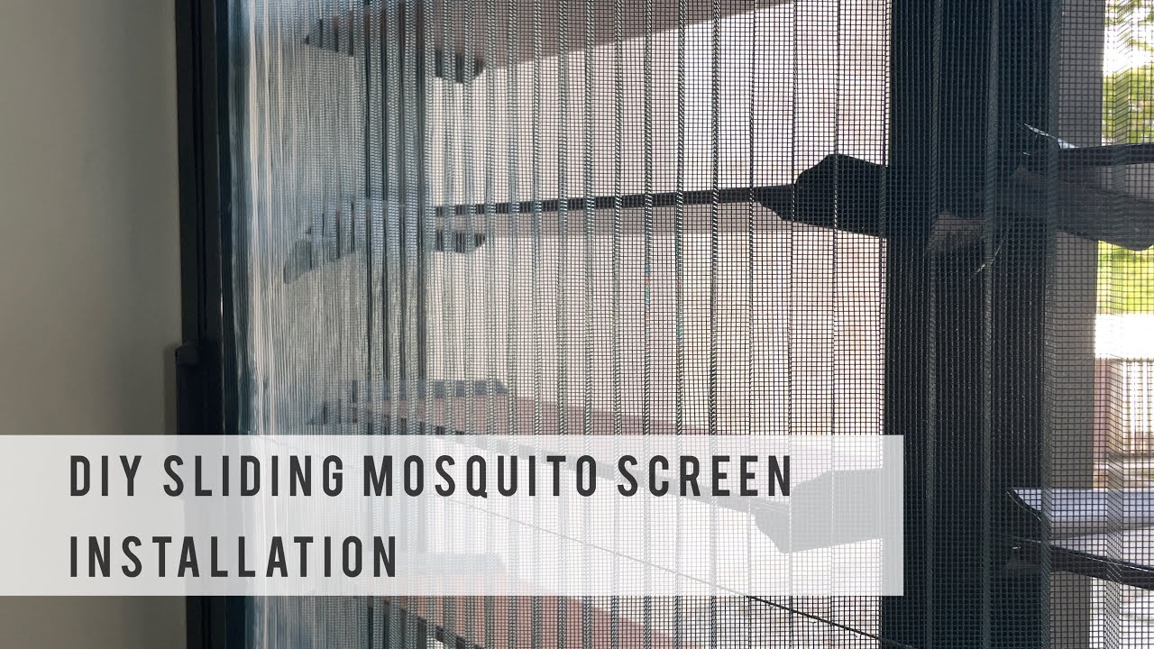Kami install a sliding mosquito screen dekat our louver windows! - YouTube