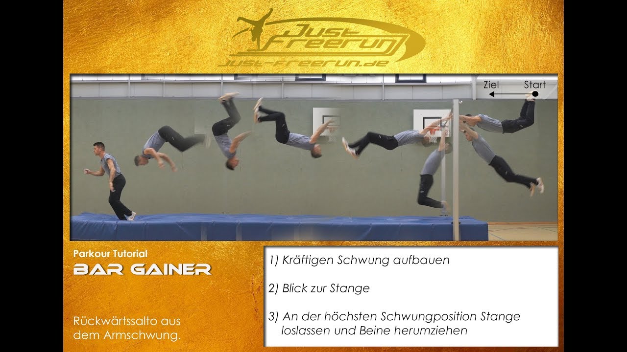 Parkour Level 5: Lernvideo Bar Gainer - YouTube