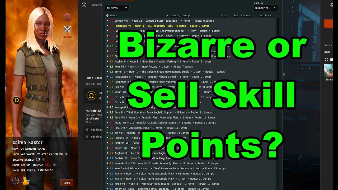 Bizarre or Extract Skill Points - EVE Online 1295 - YouTube