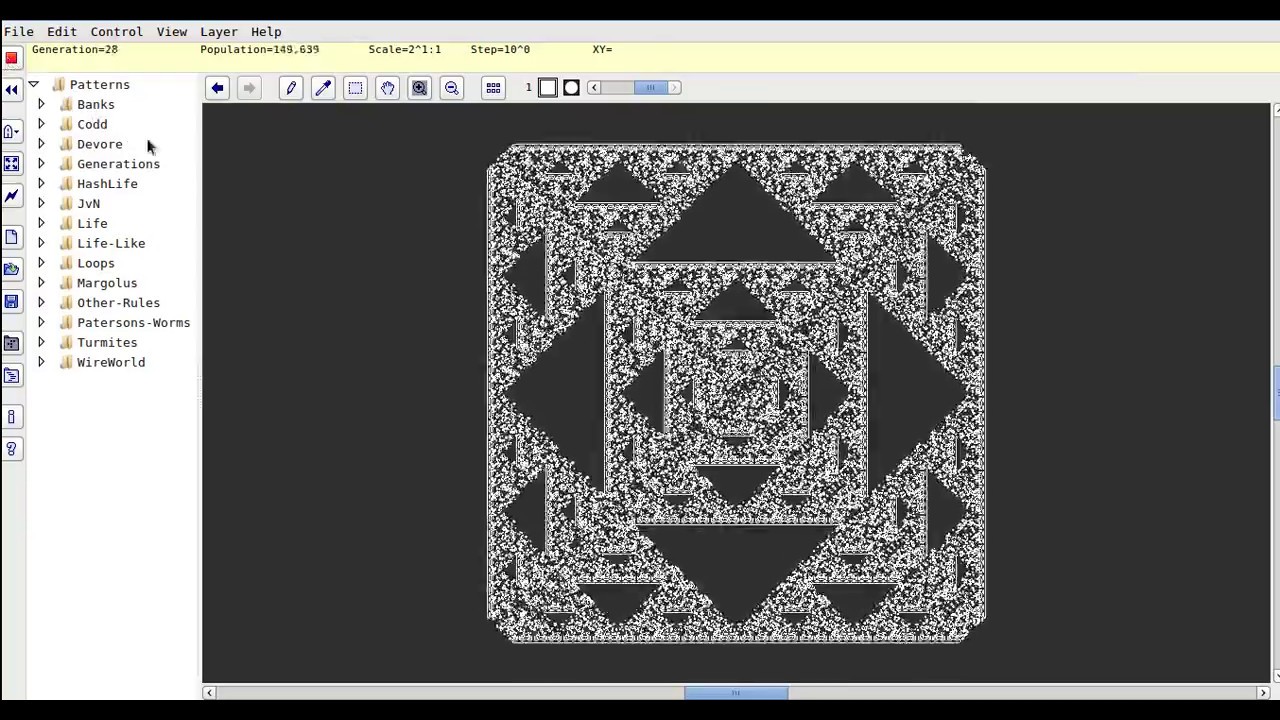 Conway's Game of Life Quad Sierpinski's Triangle - YouTube