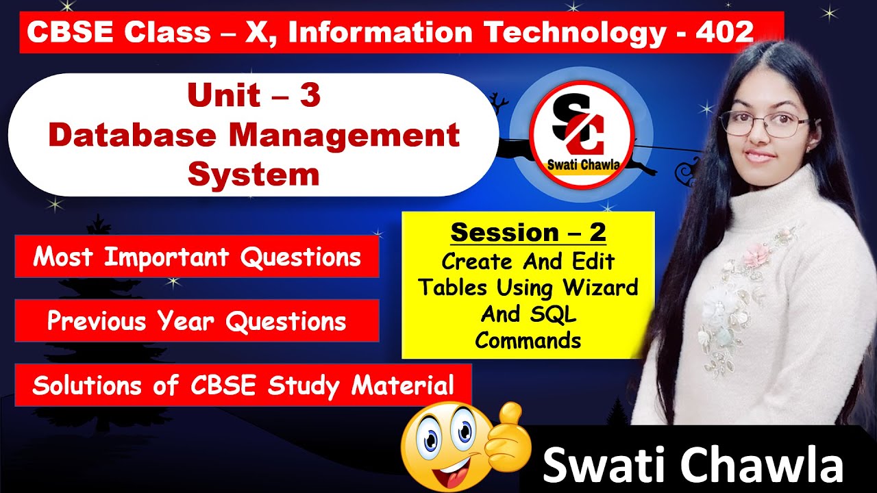 Create And Edit Tables Using Wizard Class 10 It Important Questions