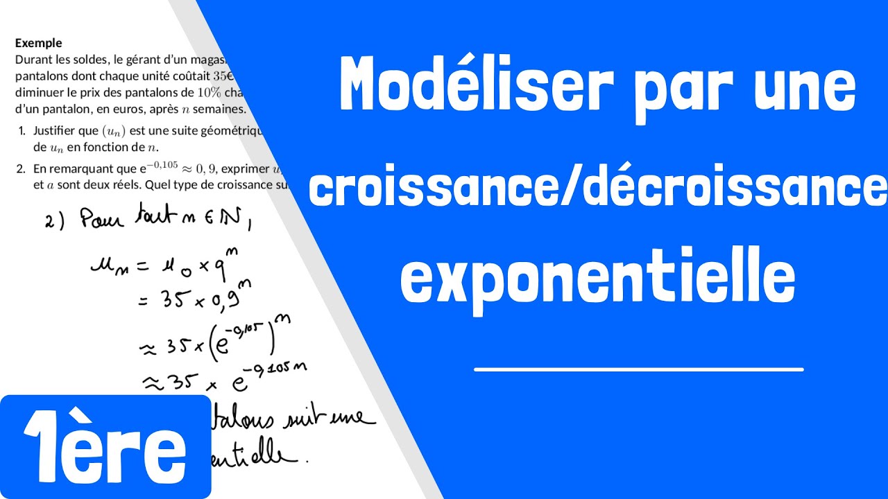 Comment modéliser une situation par une croissance ou une décroissance ...