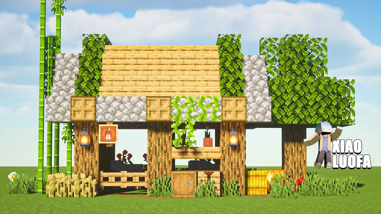 Minecraft Tutorial: How To Build a Simple Sheep Farm【LUOFA】 - YouTube