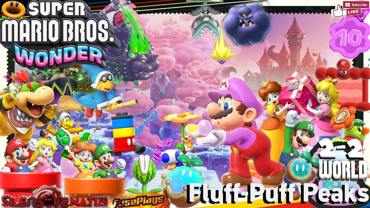 WORLD 2: Fluff-Puff Peaks - 2: Atop the Peaks - The Royal Seed [SUPER ...