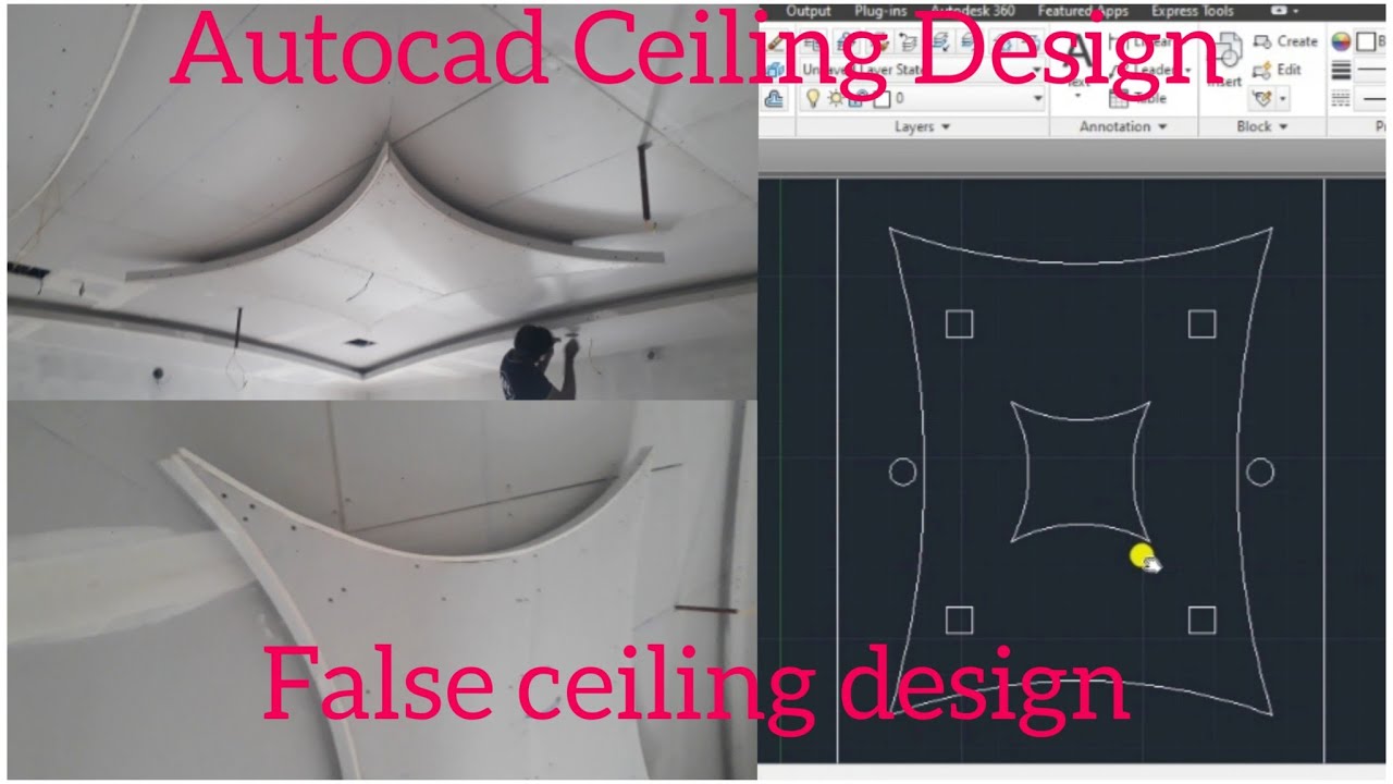 Autocad false&drop ceiling design making.#falseceiling #dropceiling ...