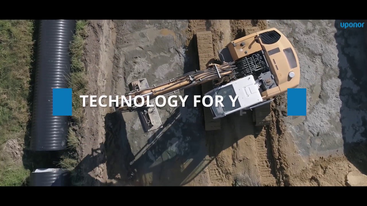 Uponor Infra stormwater system retention canal in Rzeszów Poland - YouTube