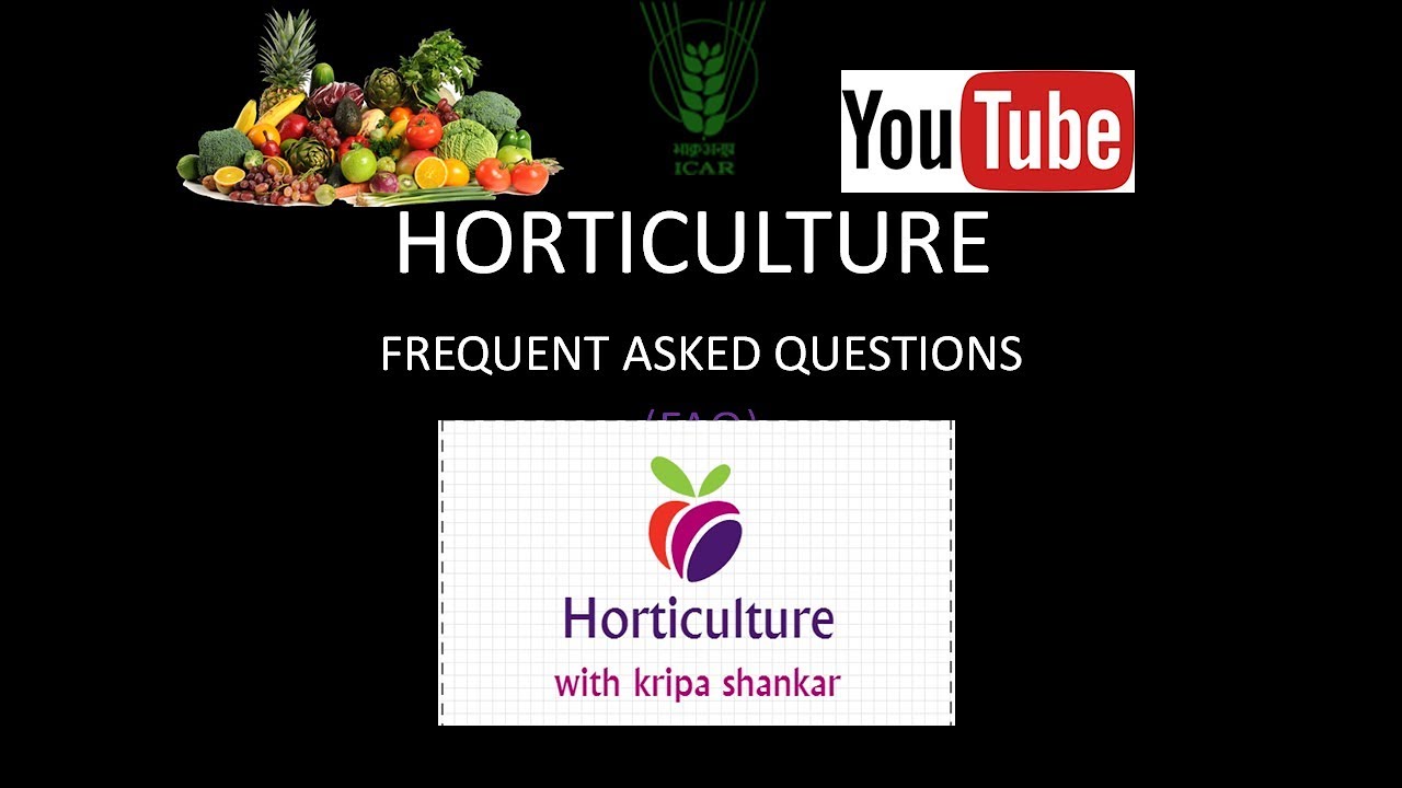 FAQ # HORTICULTURE - YouTube