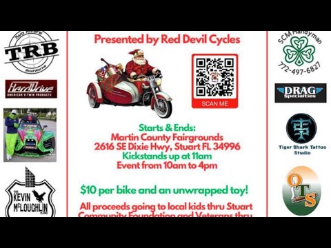 7th ANNUAL CHRISTMAS TOY RUN - by Red Devil Cycles - YouTube
