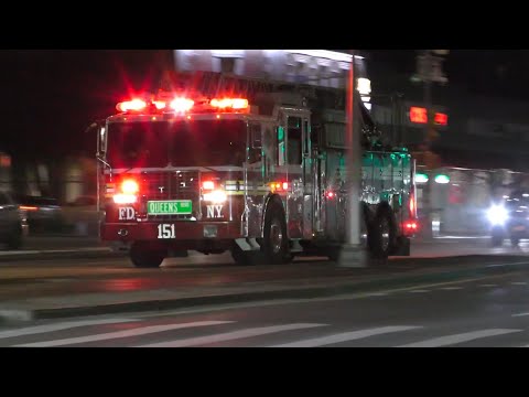 FDNY Ladder 151 Responding to an Elevator Rescue - YouTube
