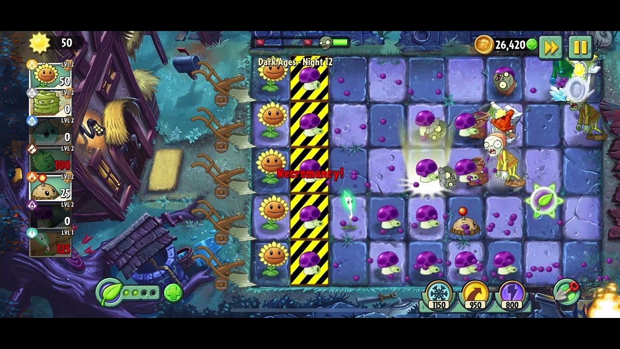Plants vs Zombies 2 - Dark Ages - Night 12 - Survive and keep Puff ...