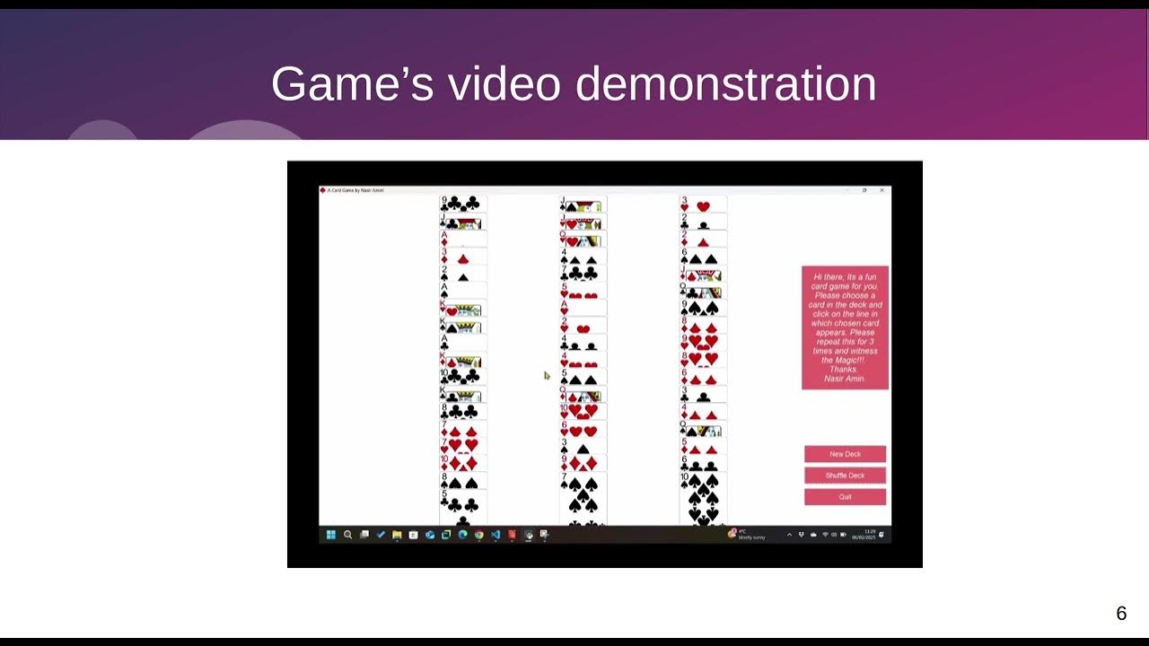 Card Game Project slides 2025 - YouTube