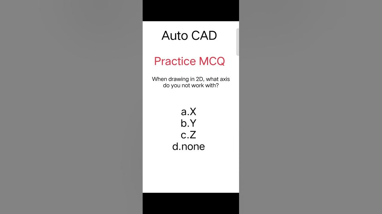 Auto cad MCQ #tpa #autocad #tcs_pattern - YouTube