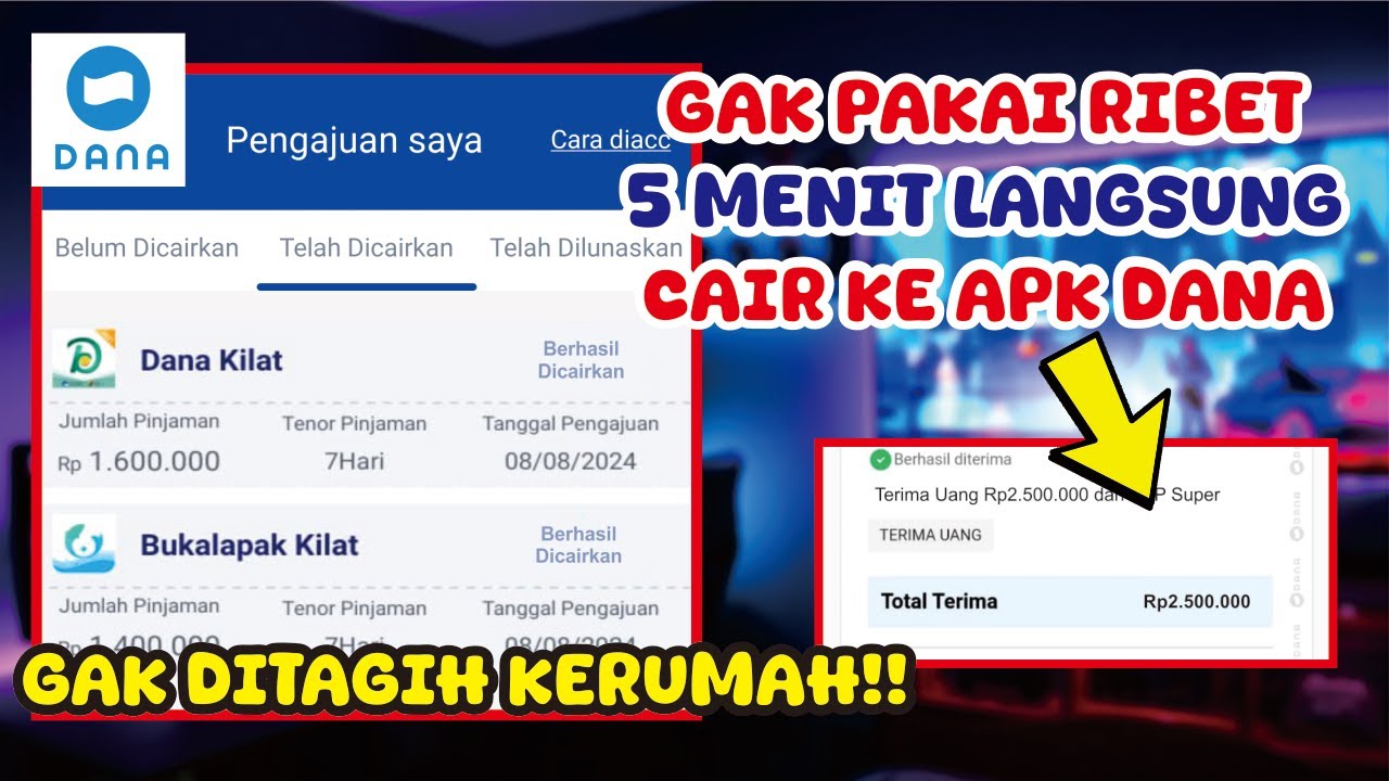 PROSES CEPAT 5 MENIT CAIR APLIKASI PINJAMAN ONLINE LANGSUNG CAIR CUMA ...