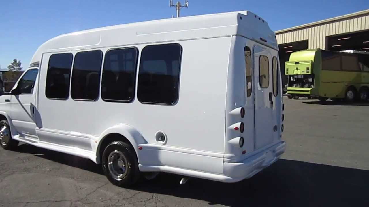 Used Shuttle Bus - 2009 Ford Turtle Top For 14 Passengers w/ Rear ...