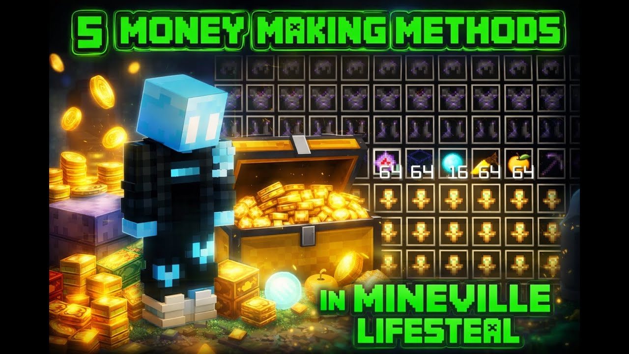 HOW TO MAKE $ IN MINEVILLE LIFESTEAL SMP!!! (5 WAYS) - YouTube