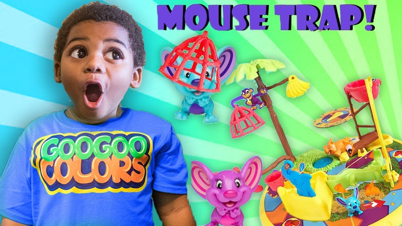 GOO GOO GAGA PLAYS MOUSE TRAP FAMILY FUN BOARD GAME with GOO GOO COLORS ...