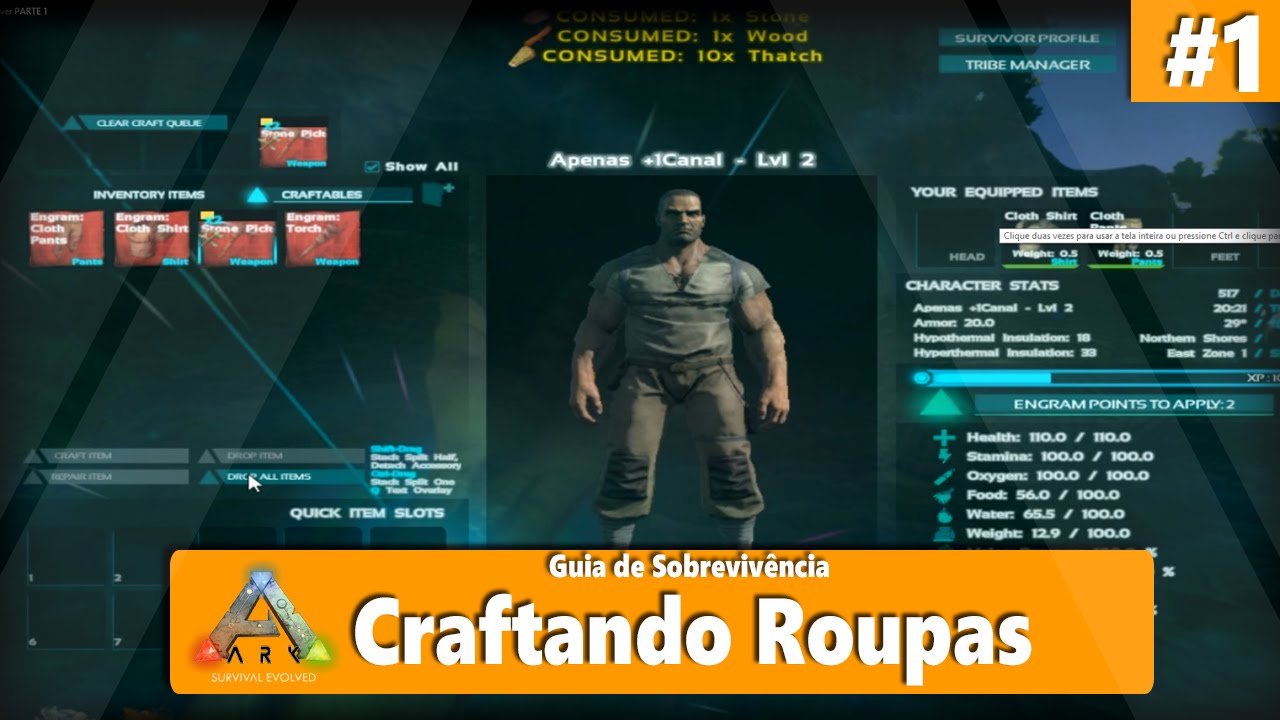 ARK: Survival Evolved - Craftando Roupas - #1 - YouTube