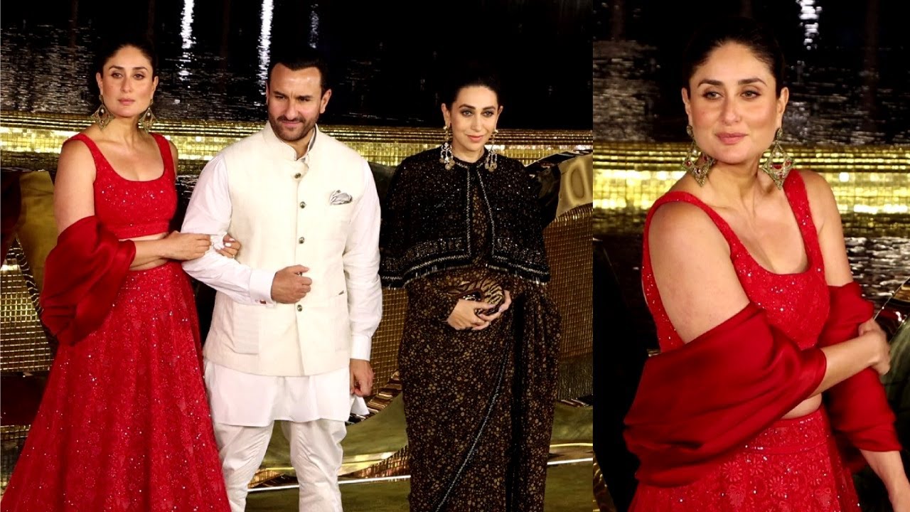 Kareena Kapoor, Saif Ali Khan and Karisma Kapoor At NMACC Inauguration Ceremony - YouTube