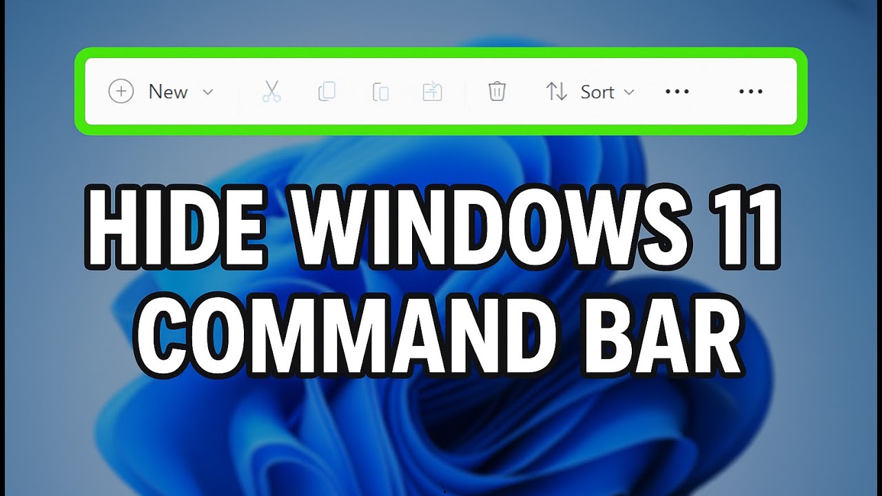 How to Hide the Windows 11 Command Bar (Easy Method!) - YouTube