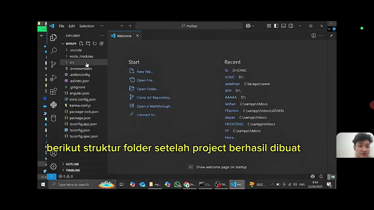 Tutorial install node js dan ionic hingga generate apk - YouTube