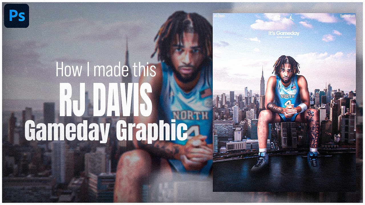 How I made this @AriiDavis Gameday Edit! | Photoshop Tutorial - YouTube