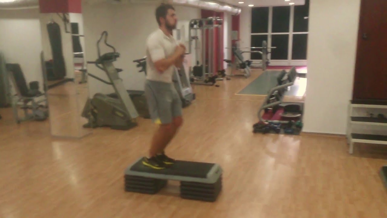Jumping Squat on Stepper - YouTube
