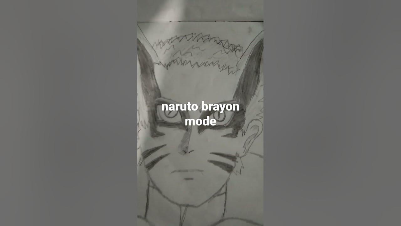 Naruto On Brayon Mode Drawing Youtube